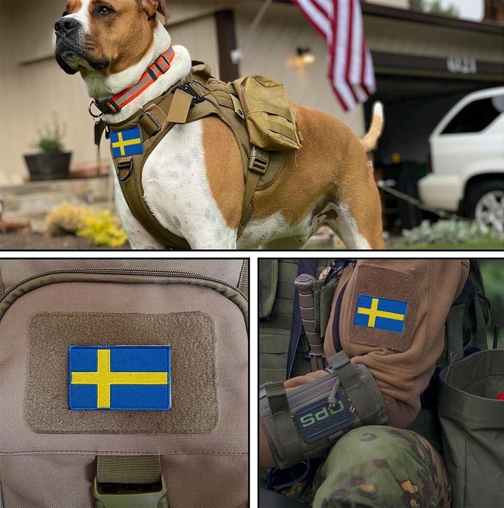 Embroidered Sweden Flag Patches - Affordable Custom Patches